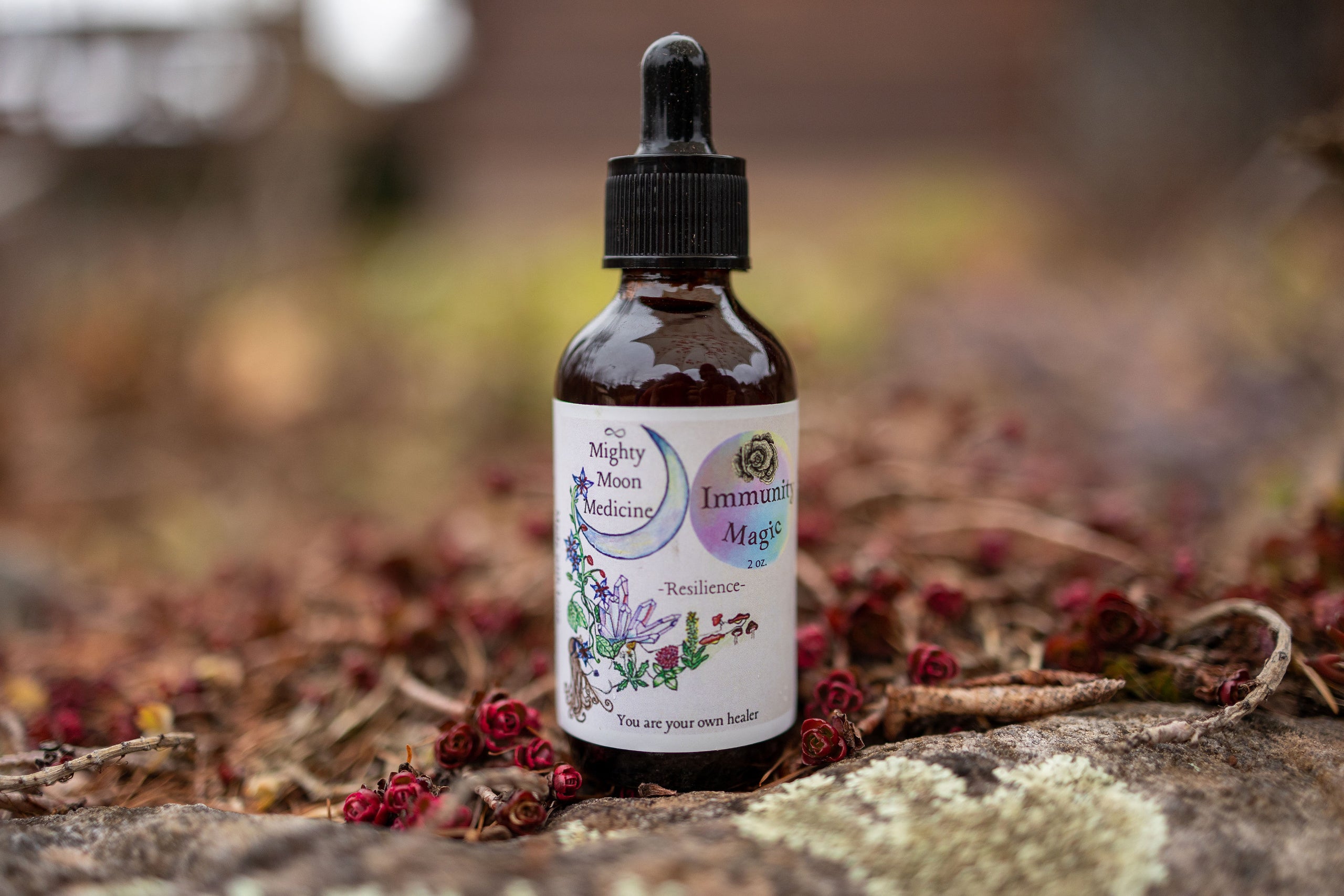 Immunity Magic *5 MUSHROOM BLEND* 2 oz. tincture | Mighty Moon Medicine